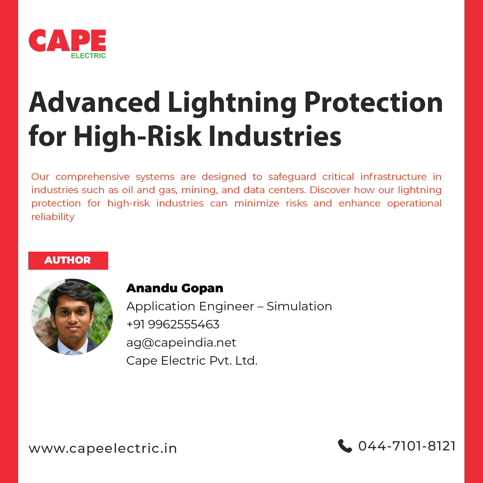 Advanced Lightning Protection for High-Risk Industries - Cape Electric